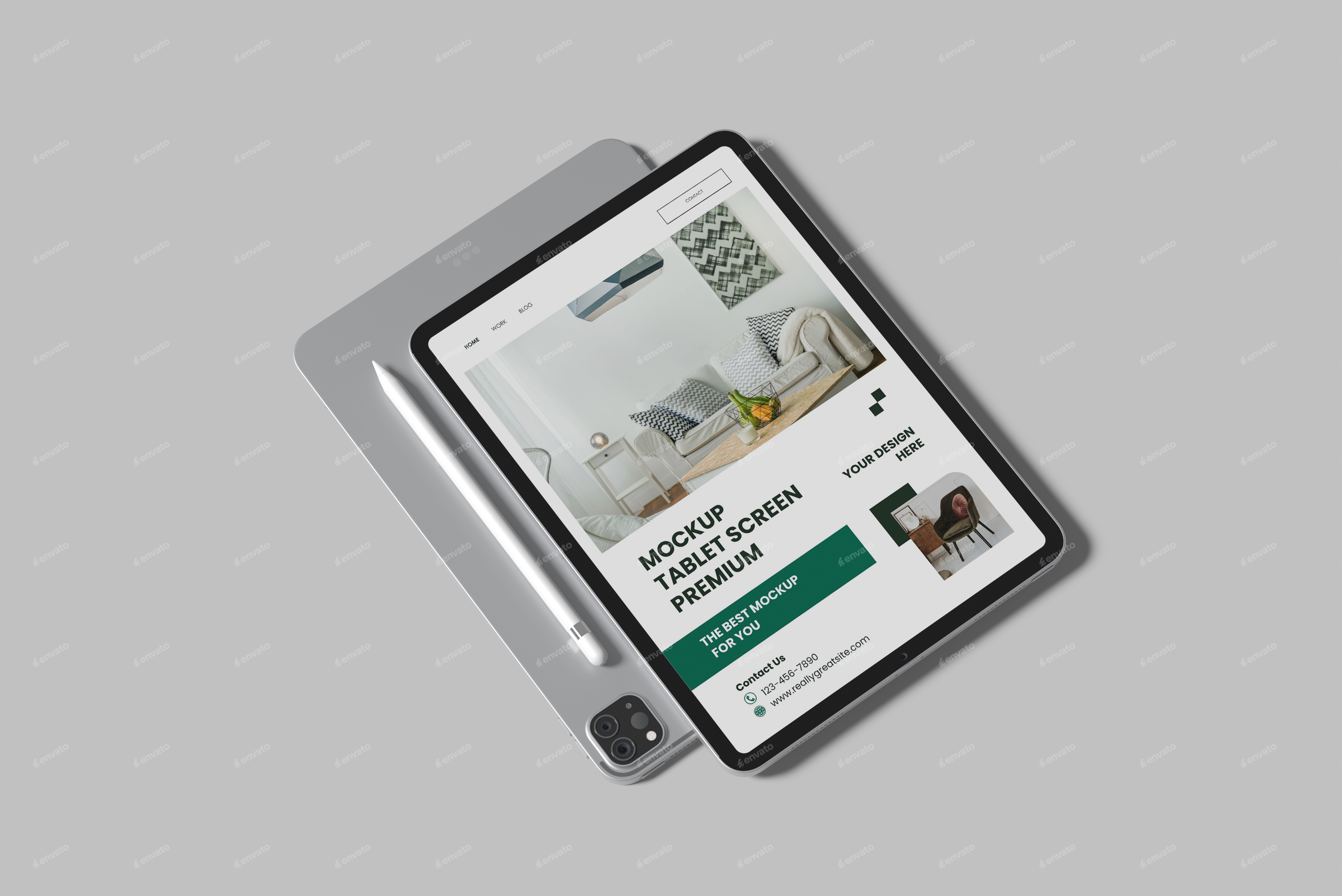 Tablet Screen Mockup, Graphics | GraphicRiver